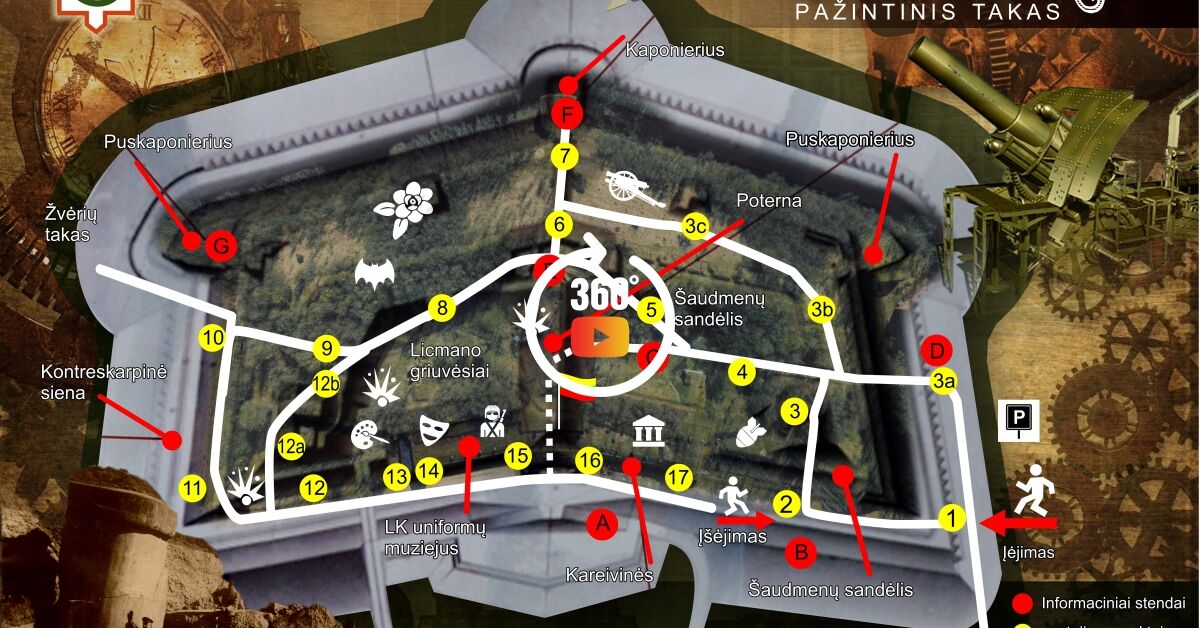 3 FORTAS | Kauno tvirtovės parkas virtual tour | Klapty